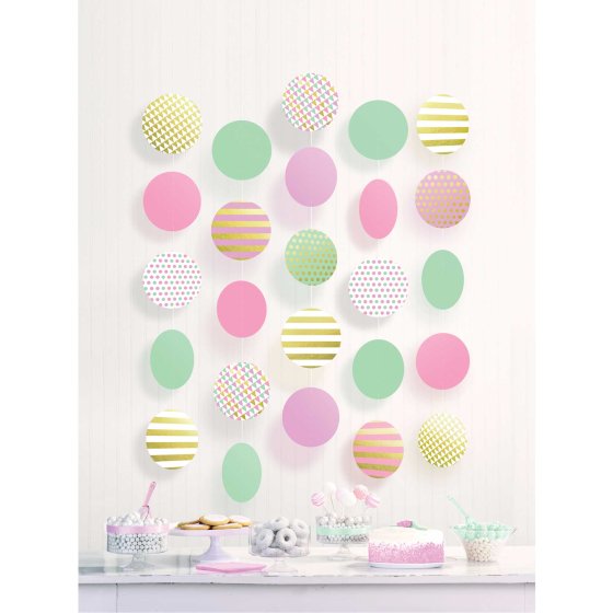 PASTEL HANGING CIRCLE DECORATIONS – Planet Bounce