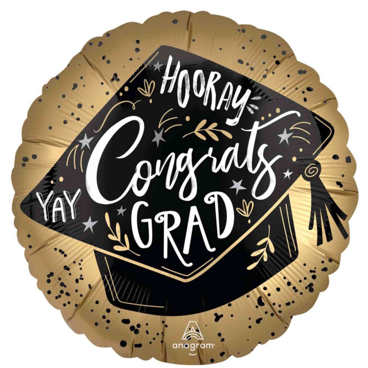 45cm Foil Balloon - Hooray Yay Congrats Grad – Planet Bounce