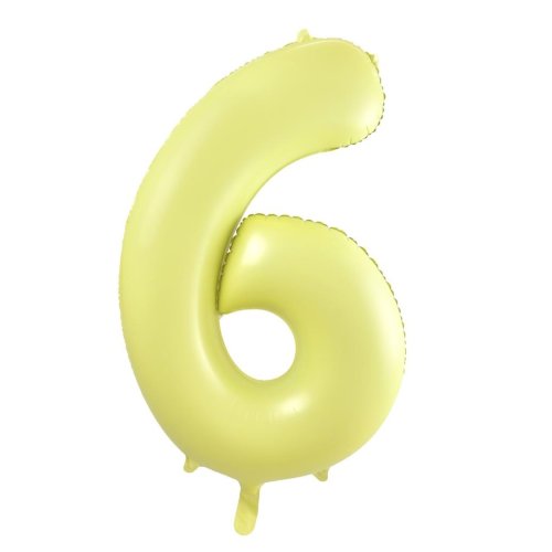 Mid 86cm Numbers Pastel Yellow #6 – Planet Bounce