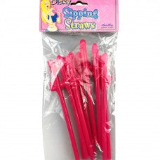 PINK BACHELORETTE Dicky Sipping Straws – Planet Bounce